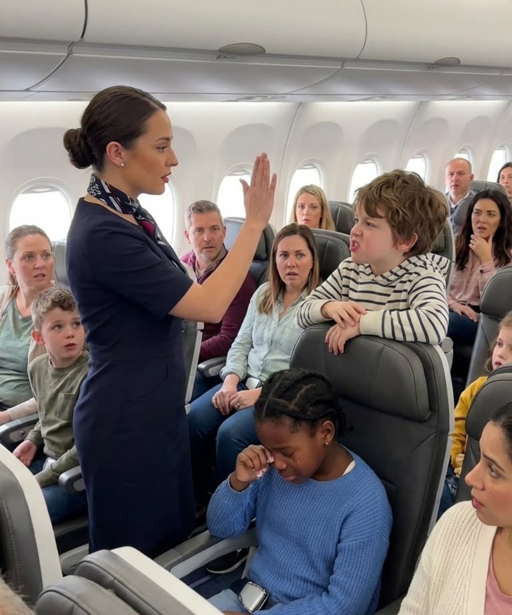 A boy repeatedly kicked a Black girl’s seat on a flight. When a flight ...