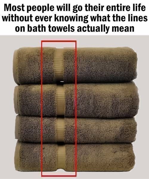 The mysterious lines on towels, called the dobby border, reinforce ...